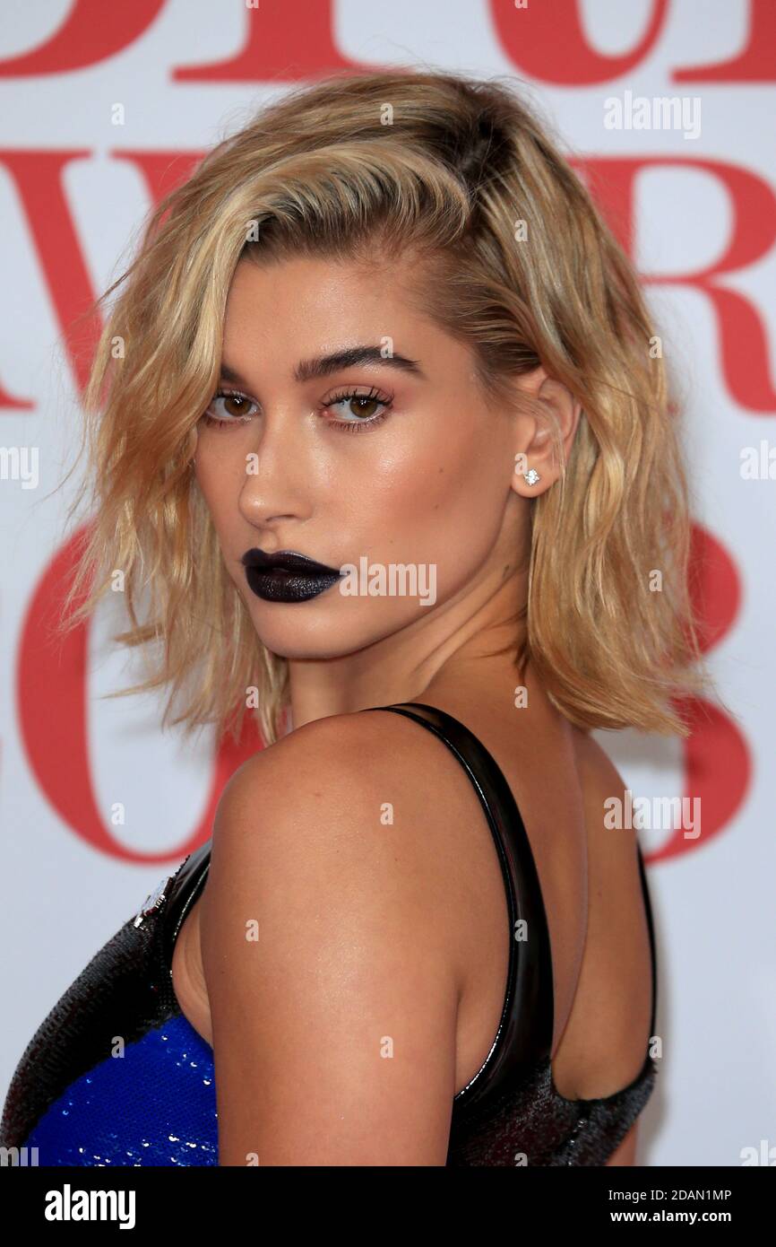 Hailey Baldwin attends The BRIT Awards 2018 held at The O2 Arena on ...