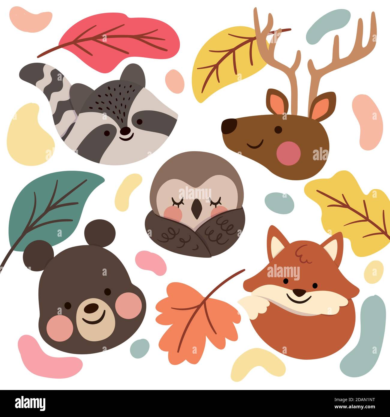 Owl and wolf illustration hi-res stock photography and images - Alamy