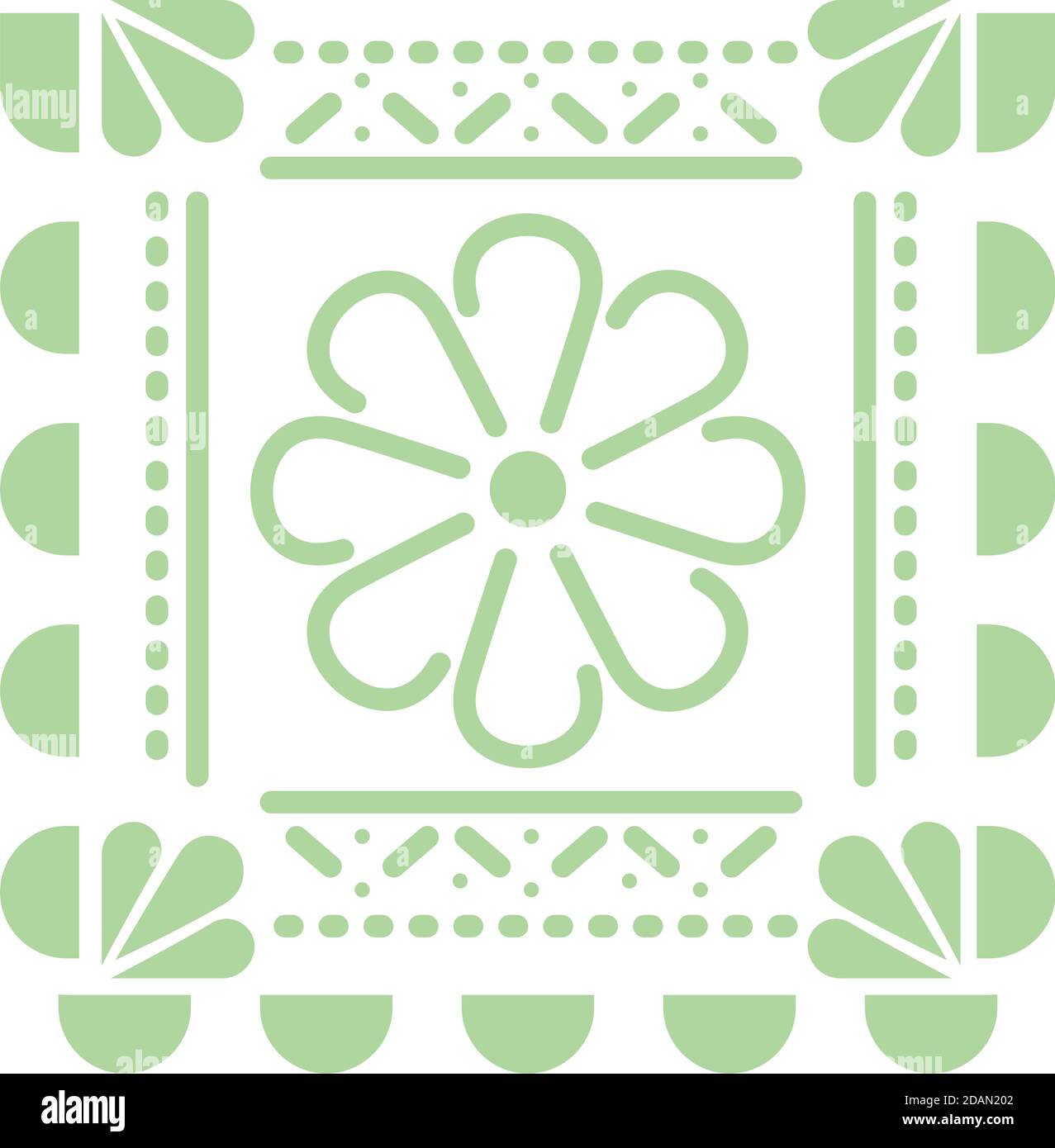 mexican green flower icon on white background Stock Vector Image & Art ...