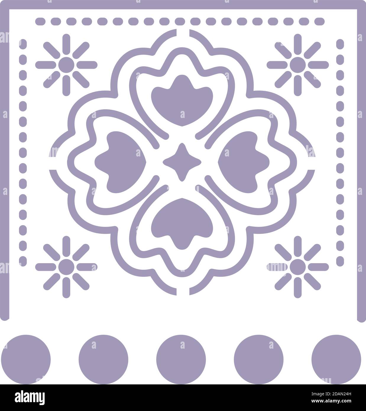 mexican purple clover icon on white background Stock Vector Image & Art ...