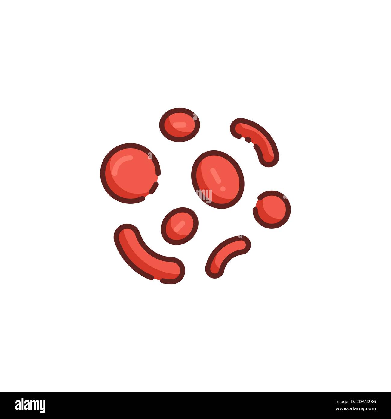 Blood cells vector icon. filled flat sign for mobile concept and web ... Blood cells vector icon. filled flat sign for mobile concept and web ...