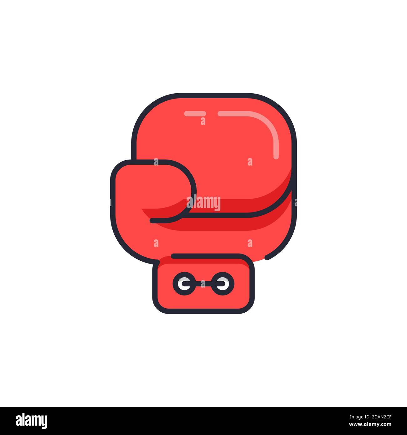 Boxing glove lcon. Sport equipment symbol, line, color, outline style ...
