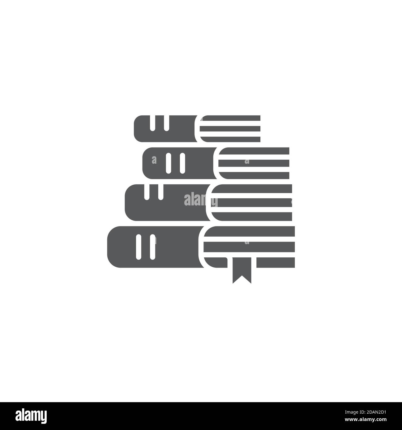 Book library icon, color, line, outline vector sign, linear style ...