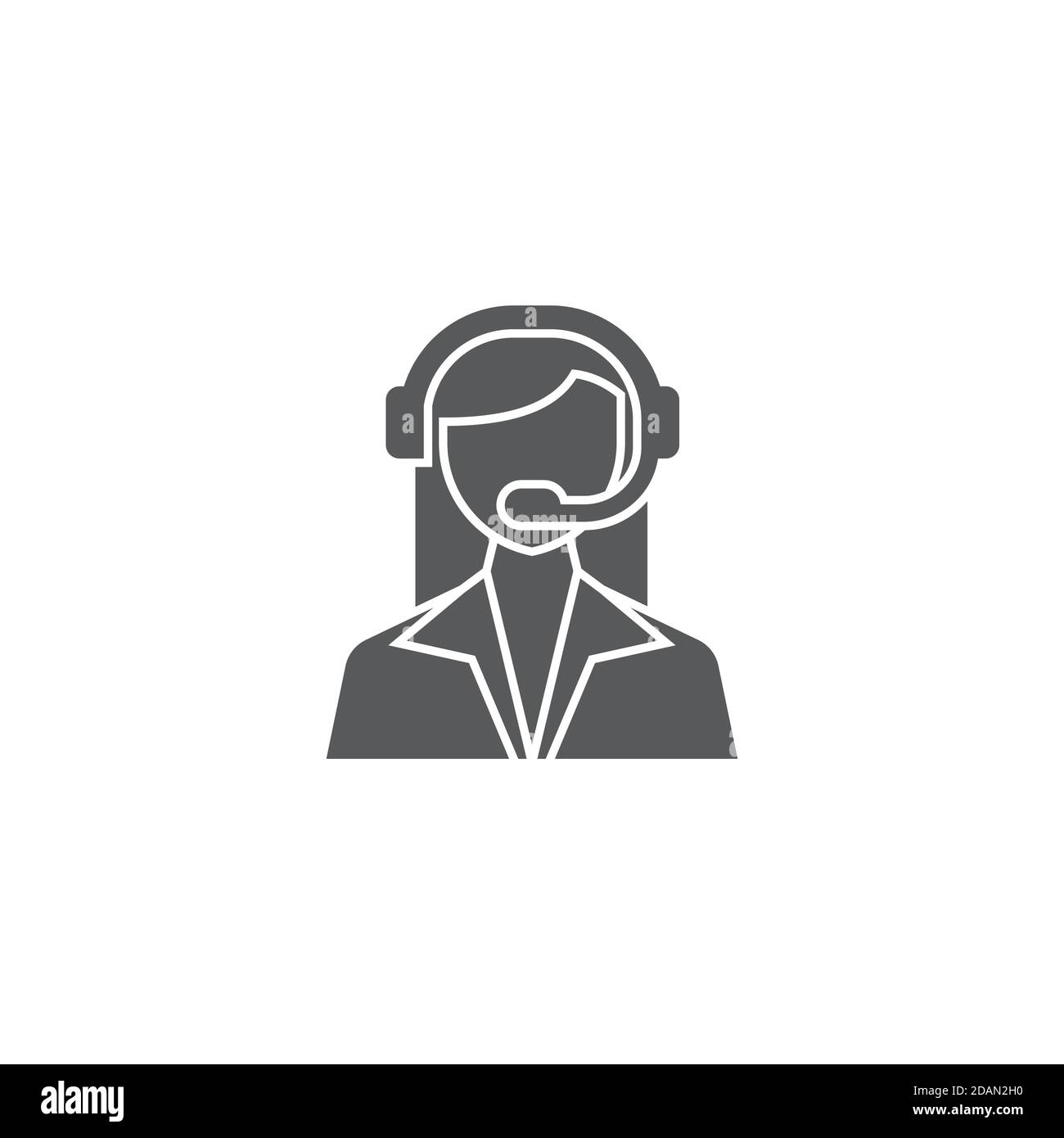 Call center lcon. Symbol, line, color, outline style pictogram on beige ...