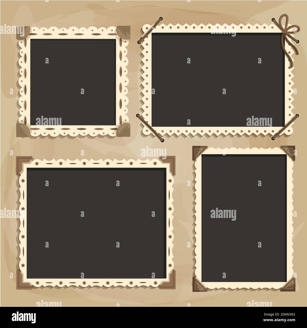 Retro scrapbook frames copy space Vector illustration Stock Vector ...