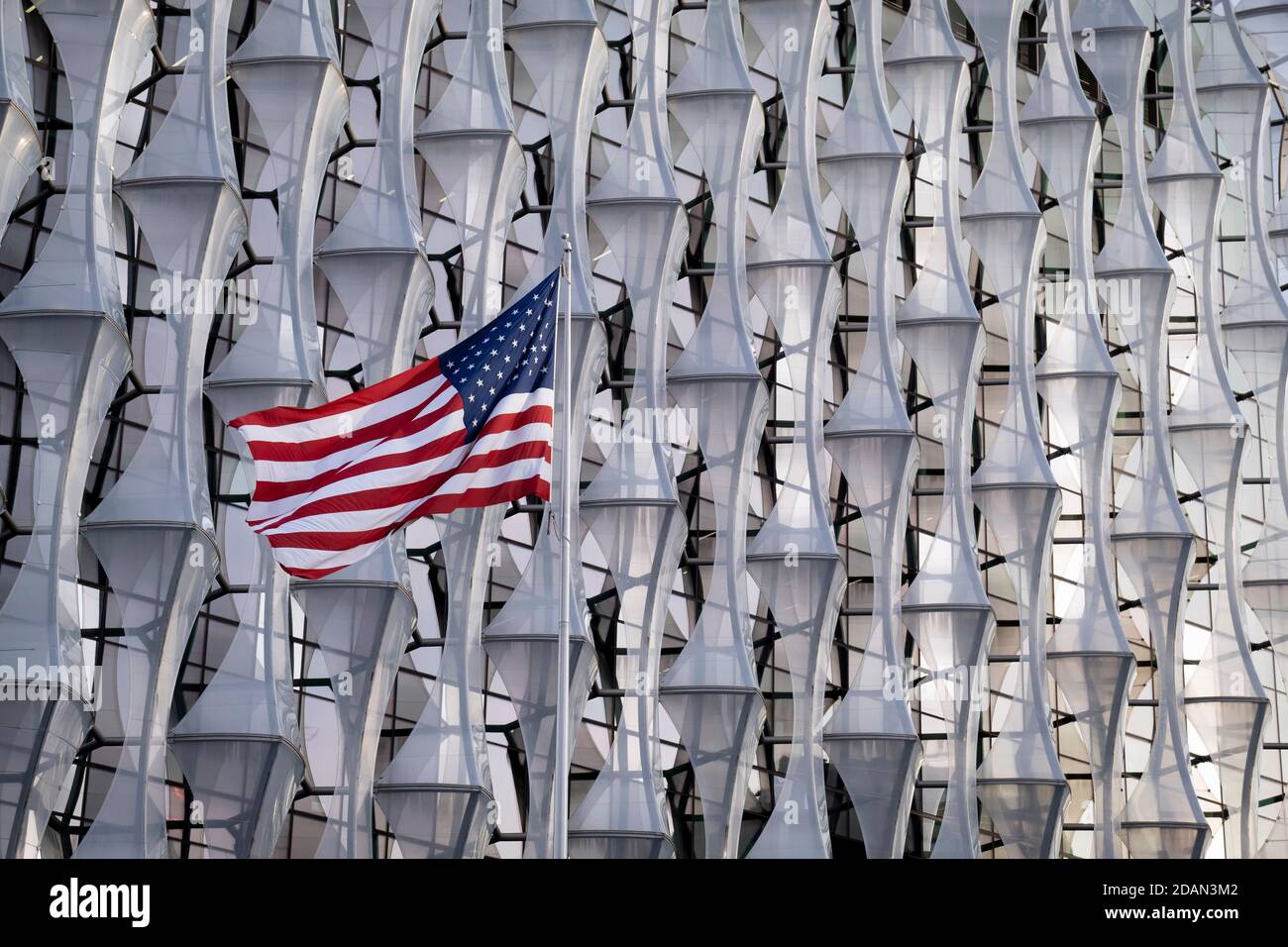 The Stars and Stripes of the United States of America flies outside the ...