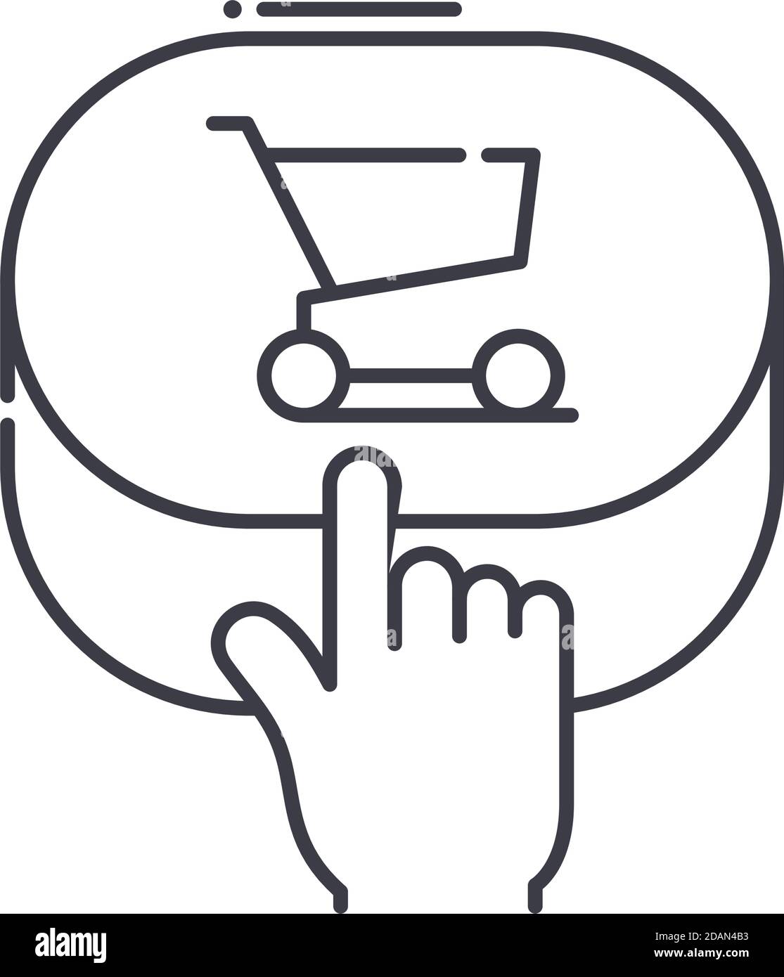 Buy and sell icon, linear isolated illustration, thin line vector, web ...