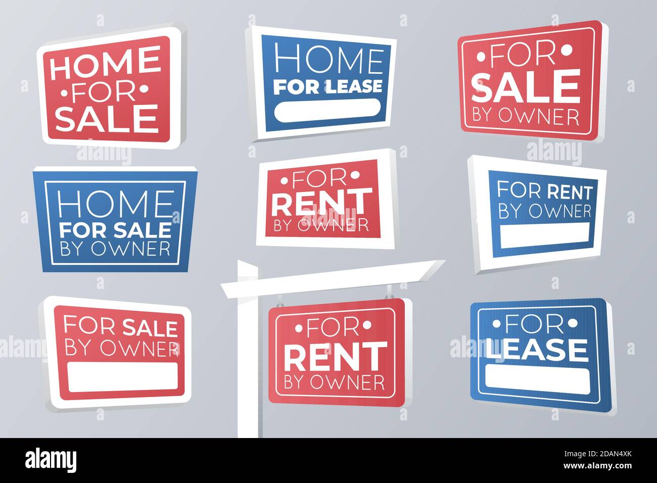 Sale real estate signs set Vector illustration Stock Vector Image & Art ...