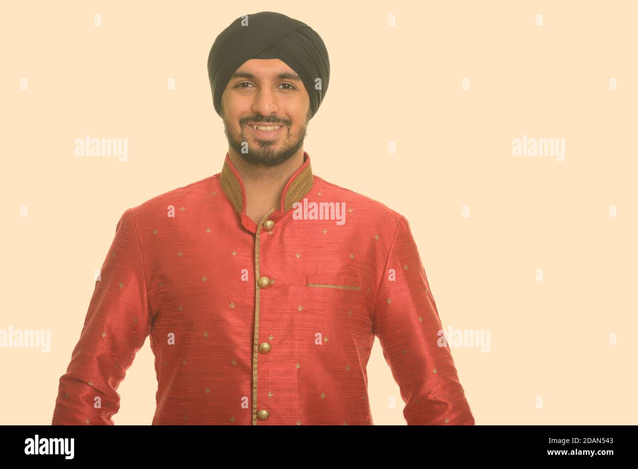 Young happy Indian Sikh man smiling wearing traditional clothes Stock ...