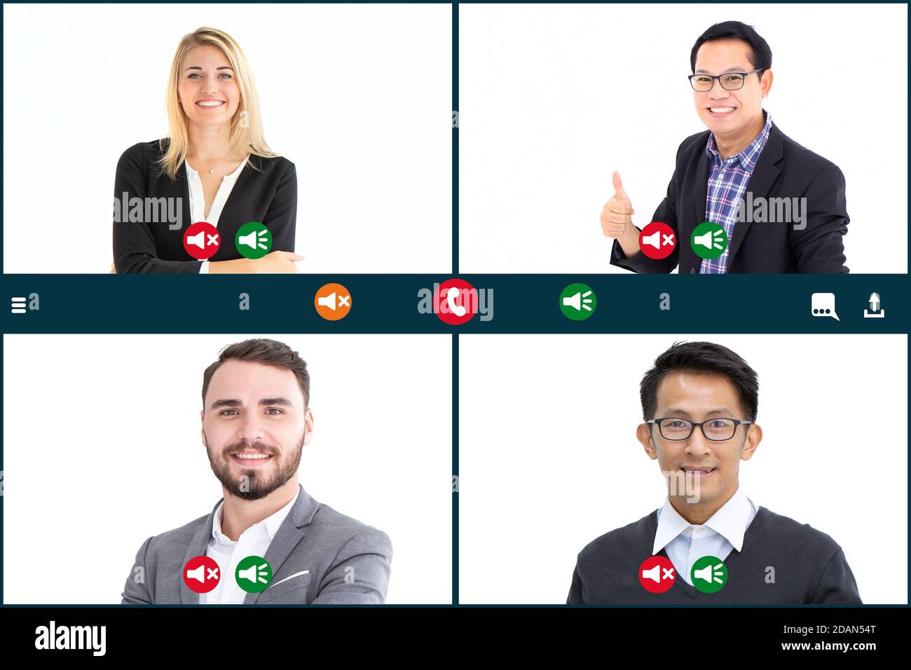 Video conference screen hi-res stock photography and images - Alamy