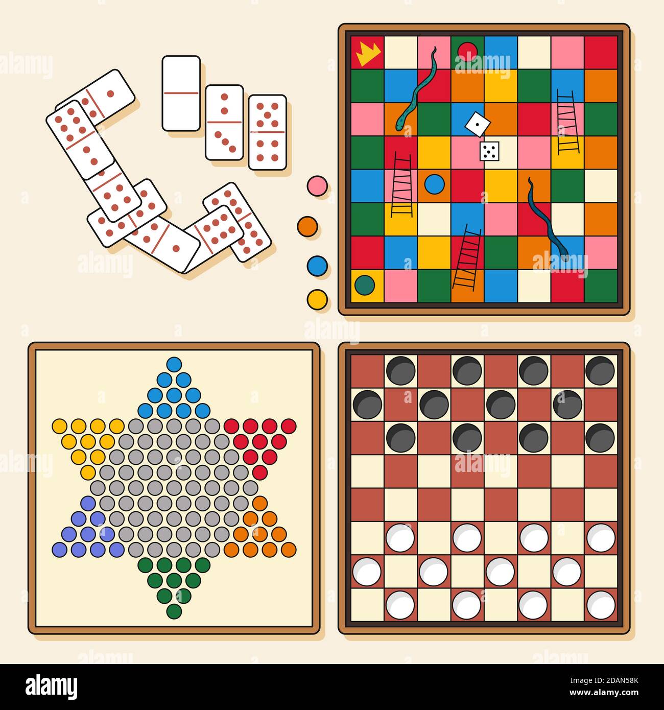 Board game collection Vector illustration Stock Vector Image & Art - Alamy