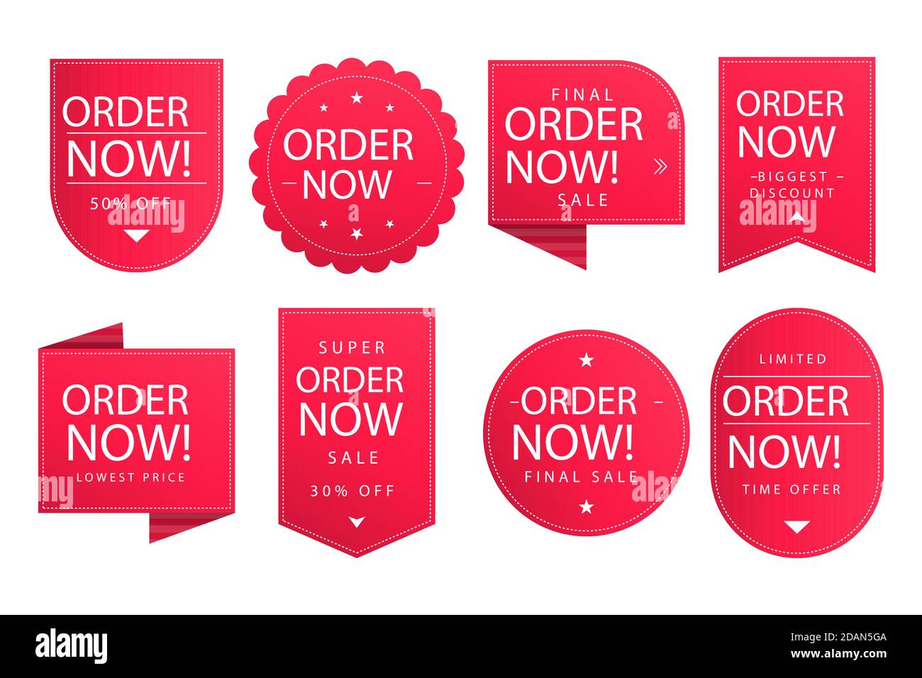 Order now label collection Vector illustration Stock Vector Image & Art ...