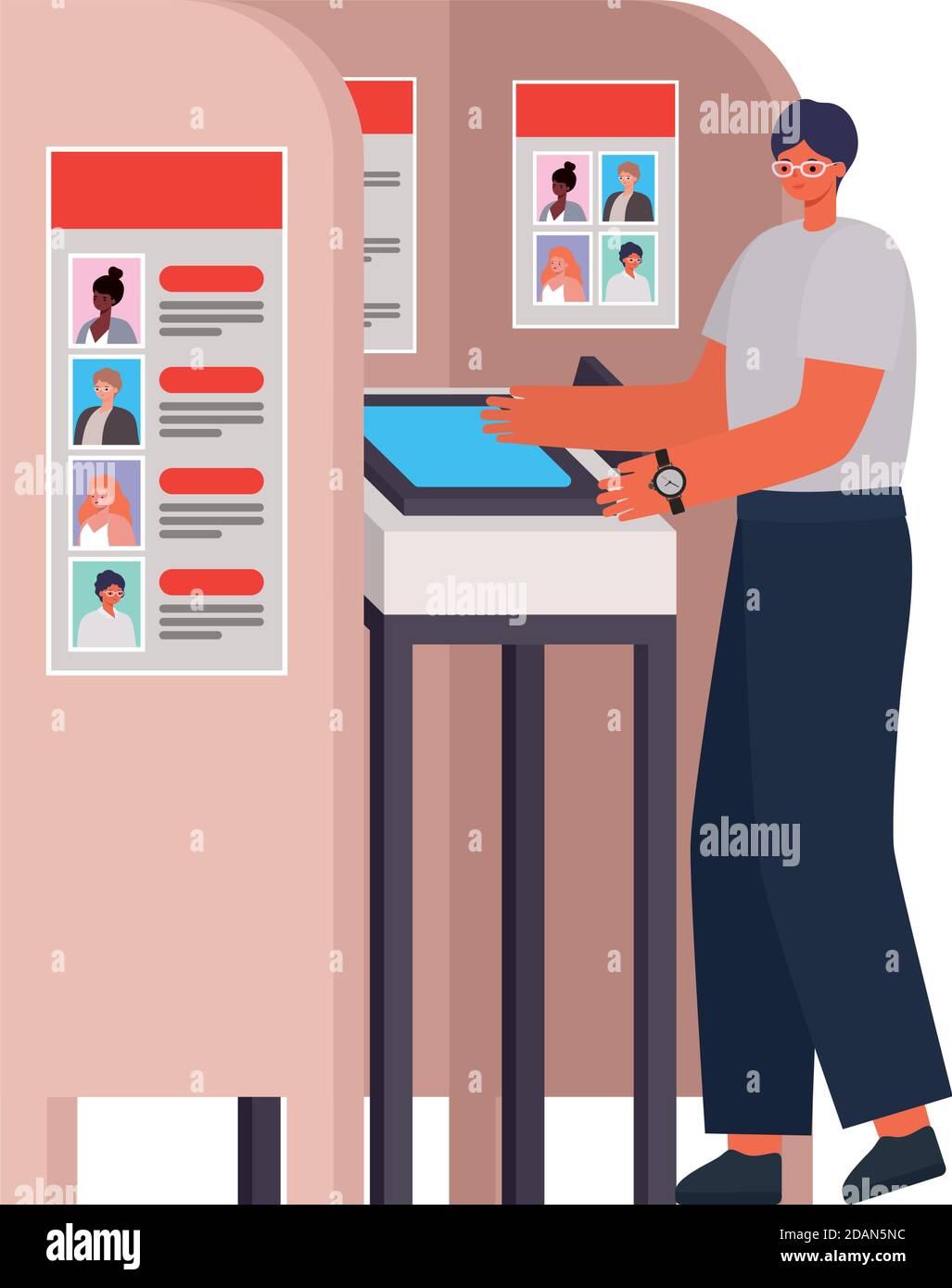 Booth with shoes Stock Vector Images - Alamy