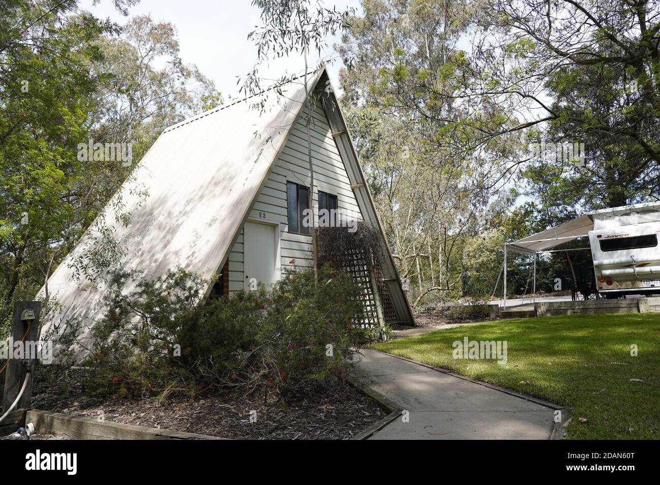 Modernist Australia A frame house Stock Photo - Alamy