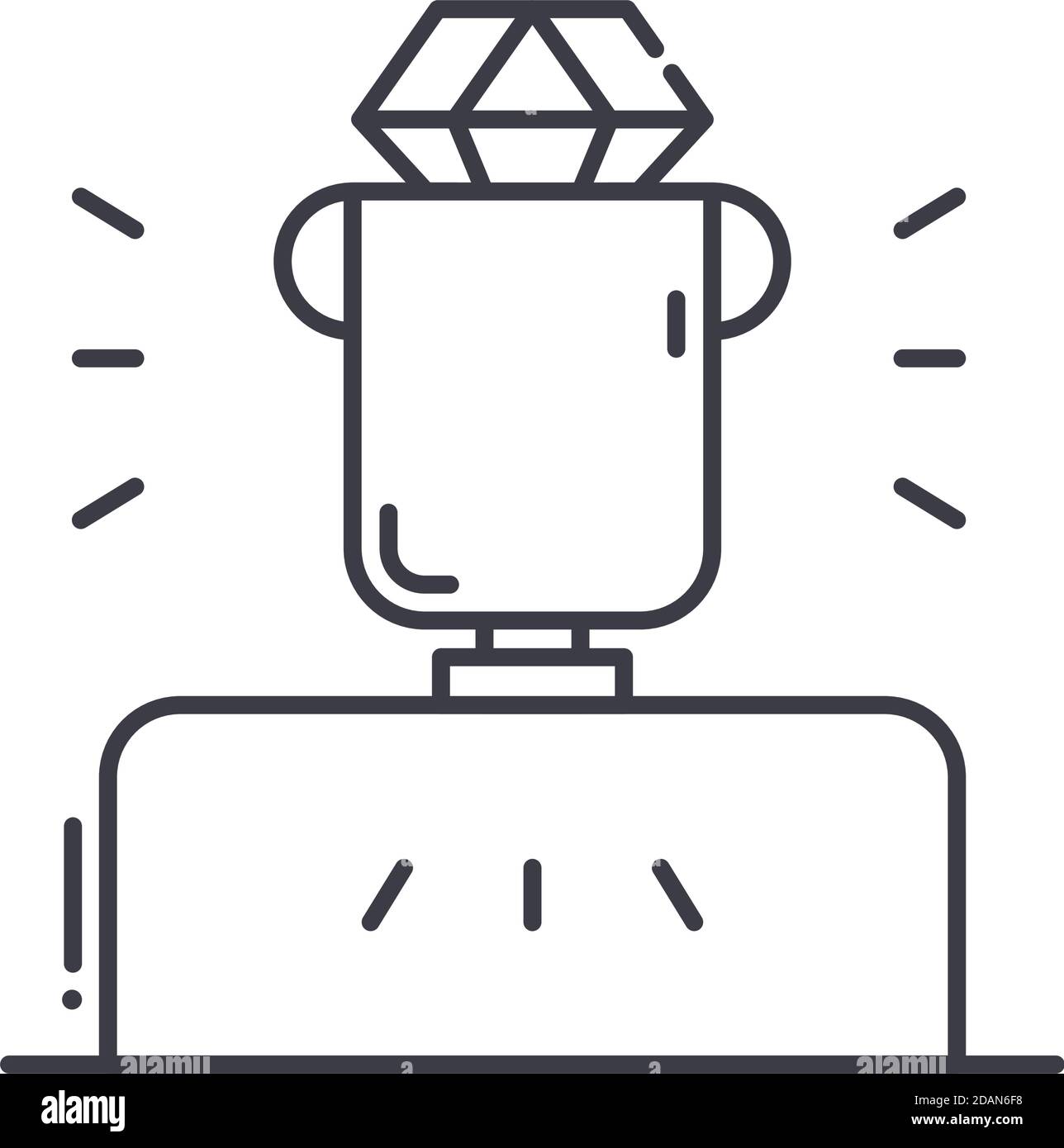 Business value icon, linear isolated illustration, thin line vector ...