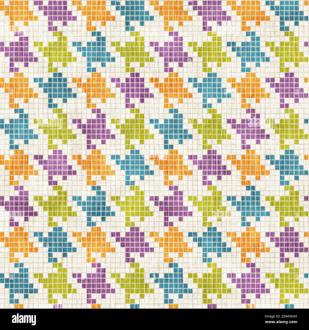 Vintage seamless crows foot pattern. Houndstooth pattern from pixels ...