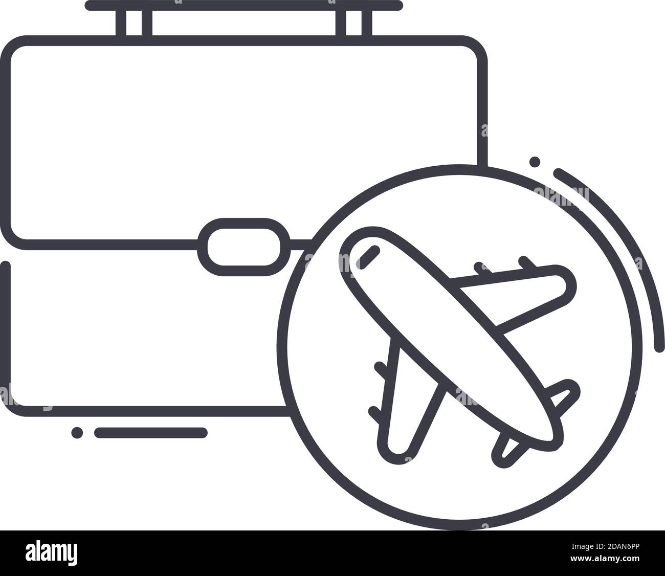 Business travel icon, linear isolated illustration, thin line vector ...