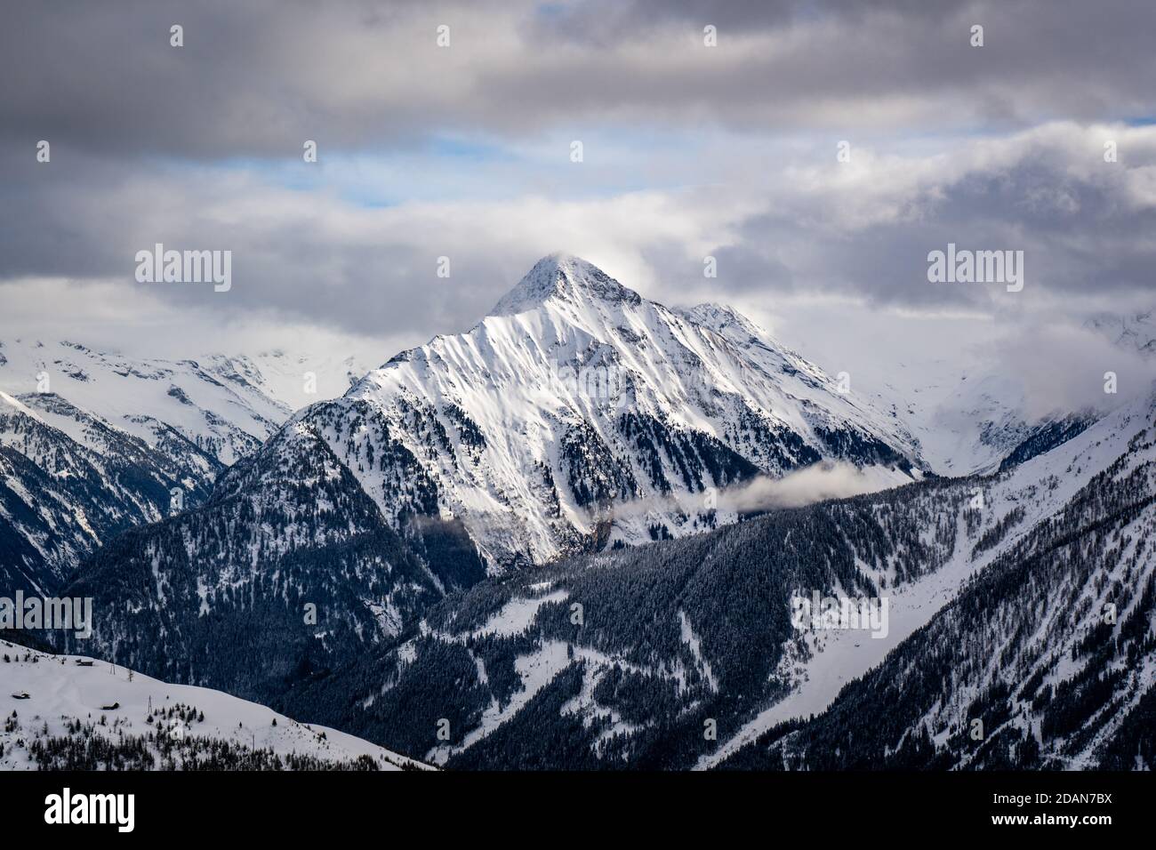 snowy mountains in winter in the alps Stock Photo - Alamy