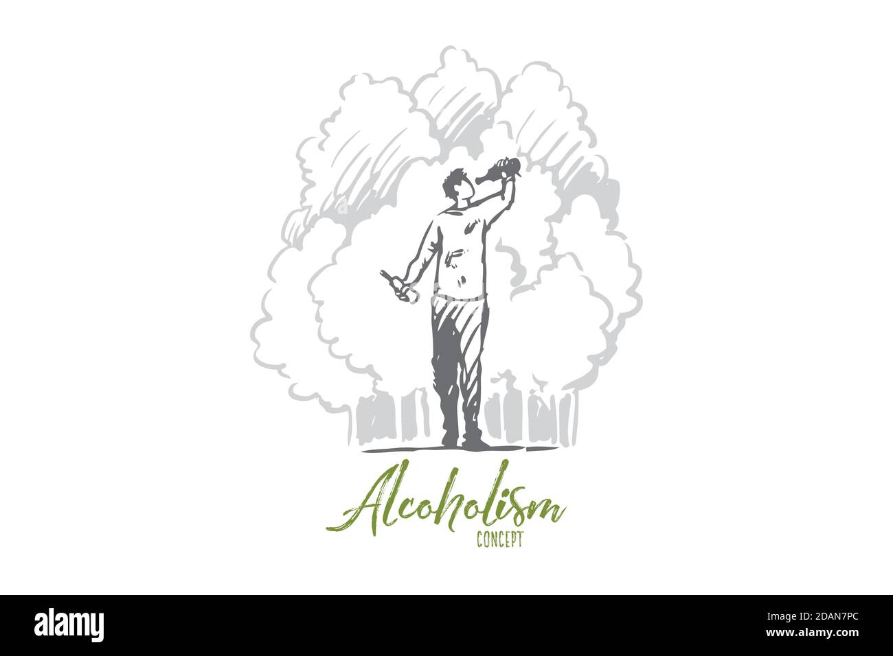Drunk man holding beer bottle Stock Vector Images - Alamy