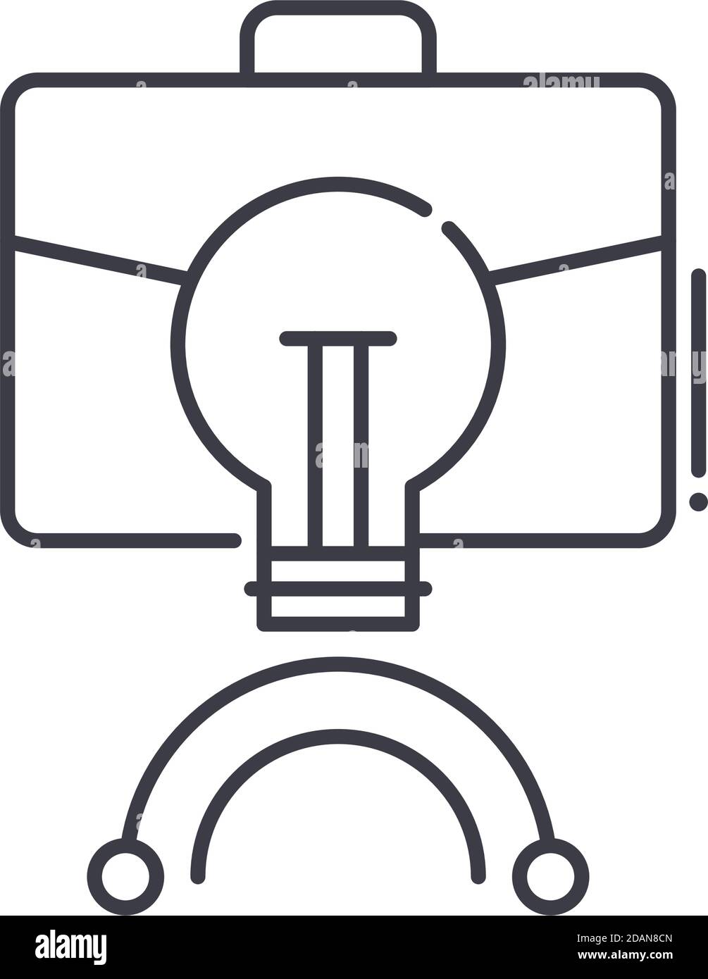 Business solution icon, linear isolated illustration, thin line vector ...