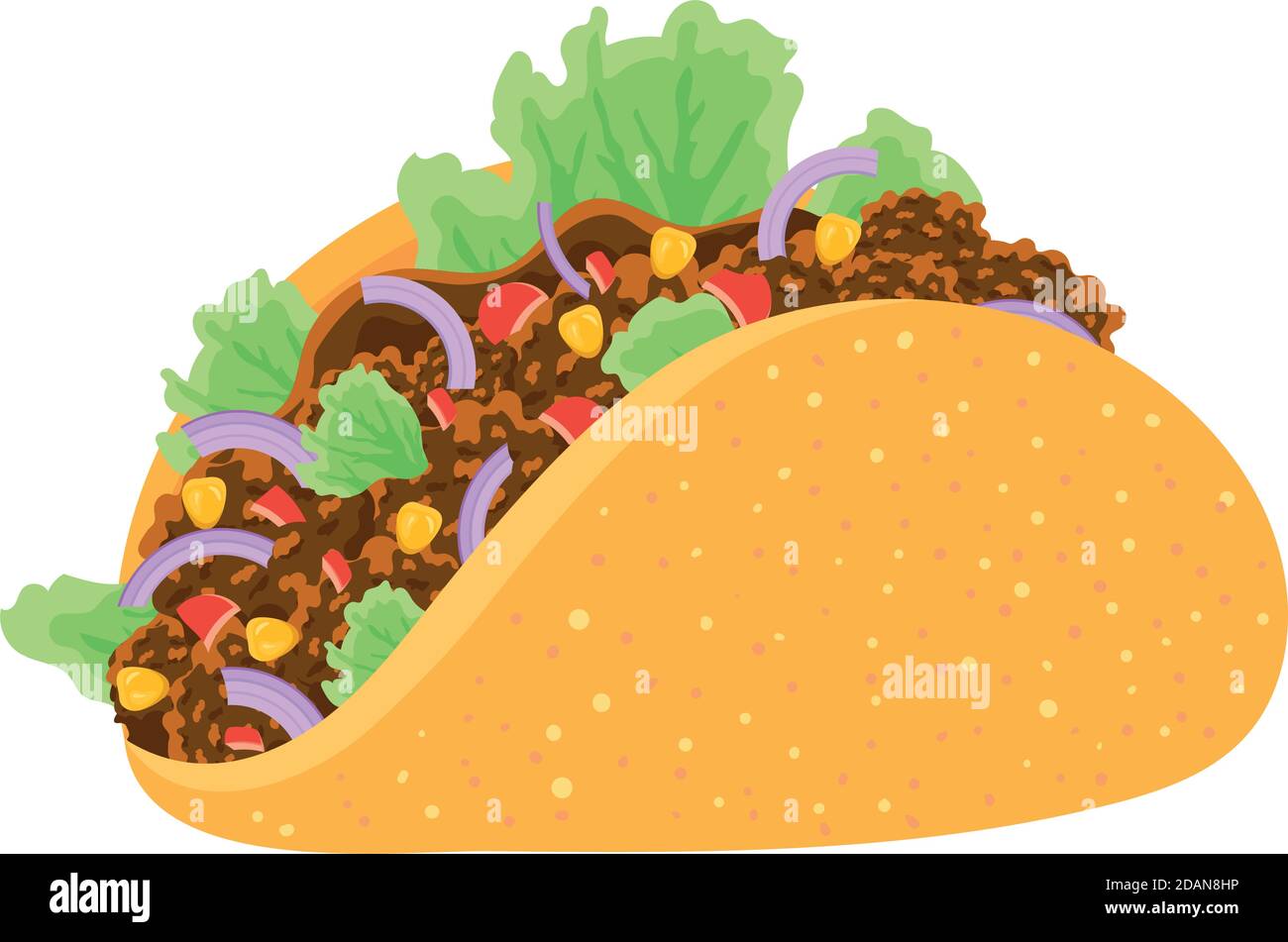 taco icon on white background Stock Vector Image & Art - Alamy