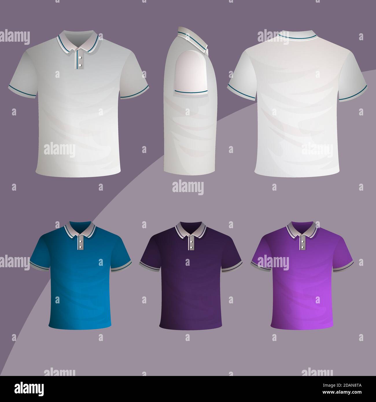 Polo shirt collection concept Vector illustration Stock Vector Image ...