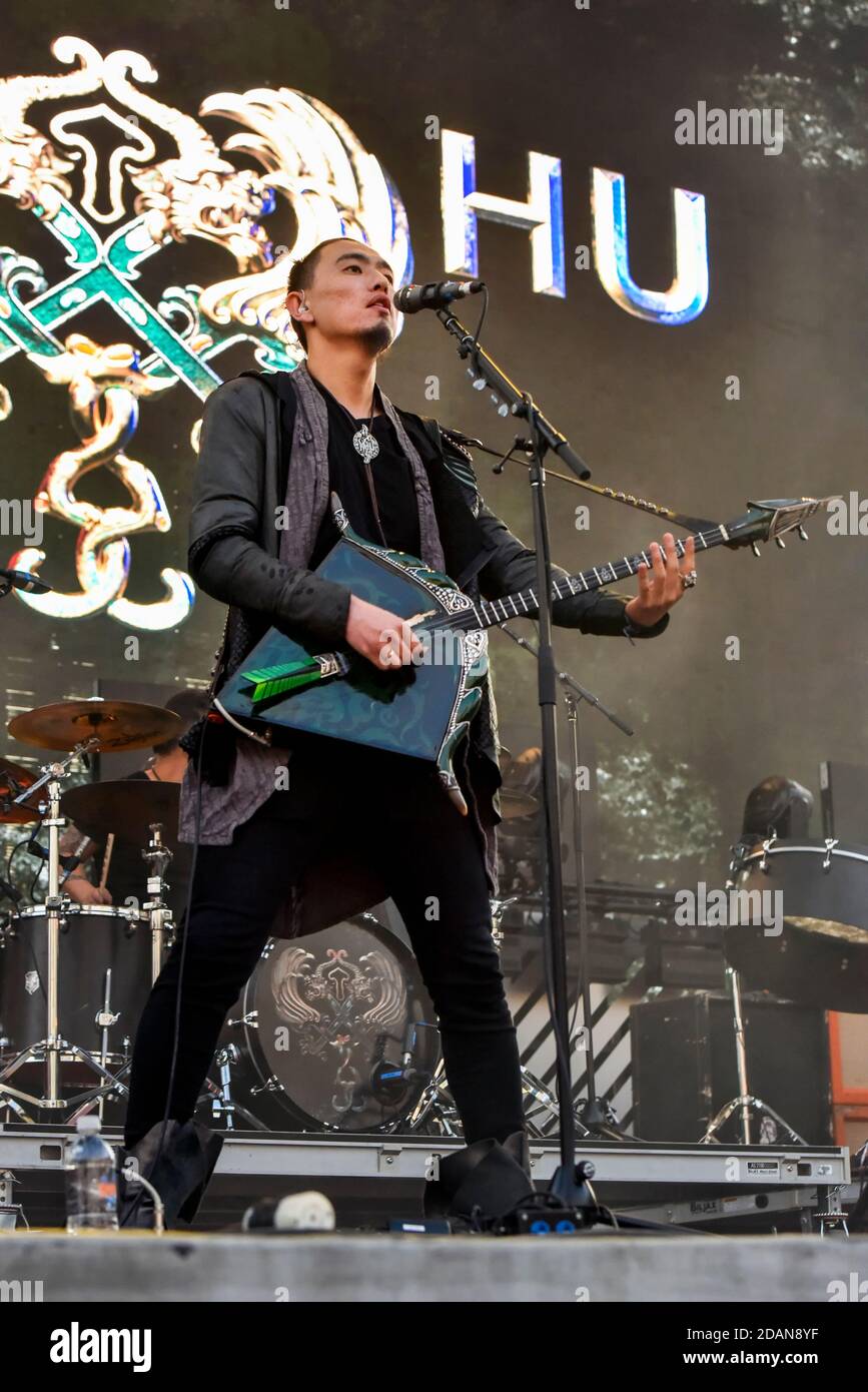 Las Vegas Nevada, October 18, 2019 – Asian rockers, The HU performing ...