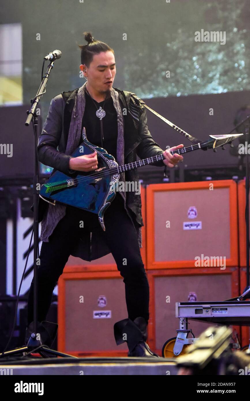 Las Vegas Nevada, October 18, 2019 – Asian rockers, The HU performing ...