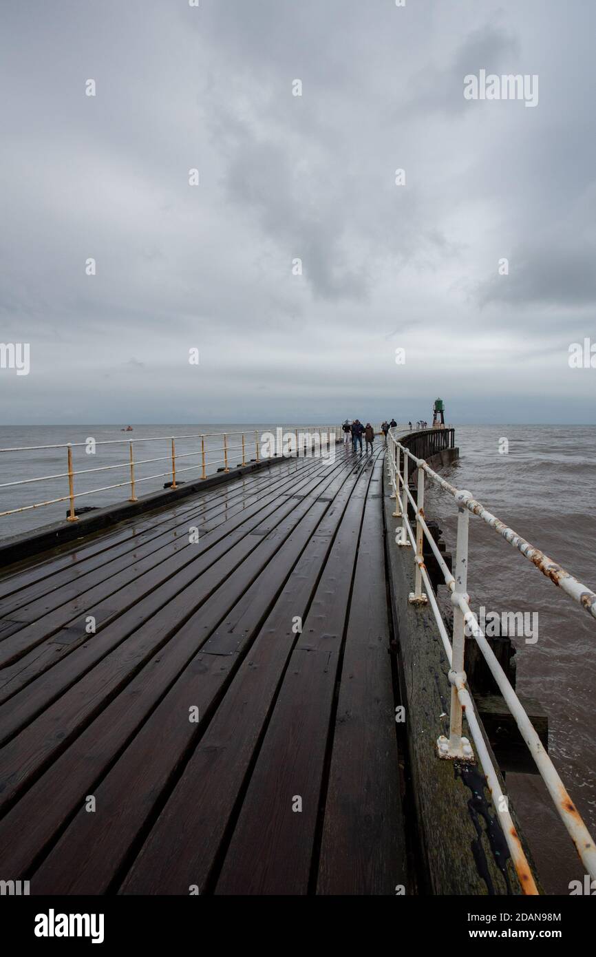 Pier, Whitby, North Yorkshire, UK Stock Photo - Alamy