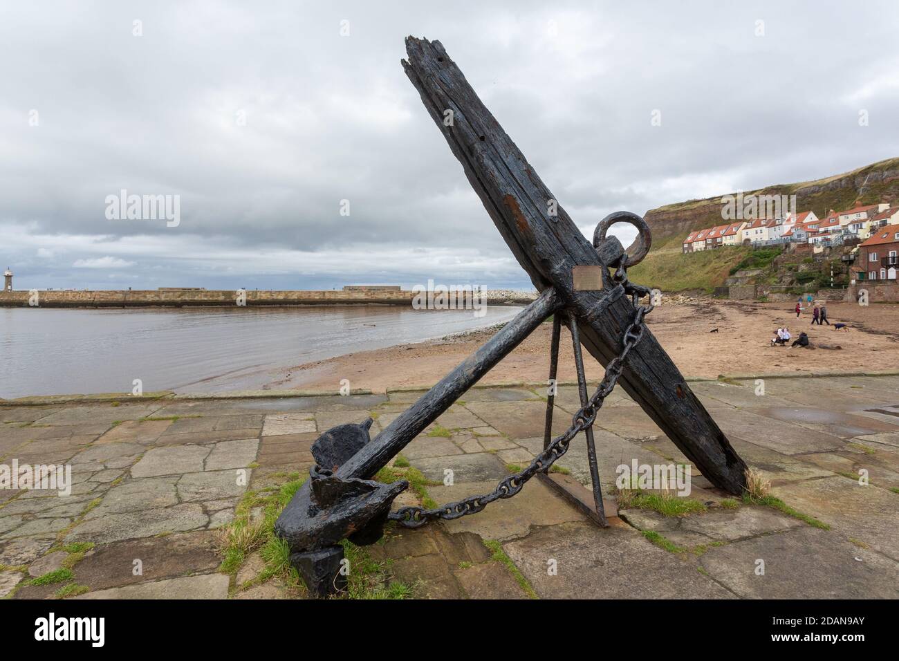 The old anchor, Whitby, North Yorkshire, UK Stock Photo - Alamy