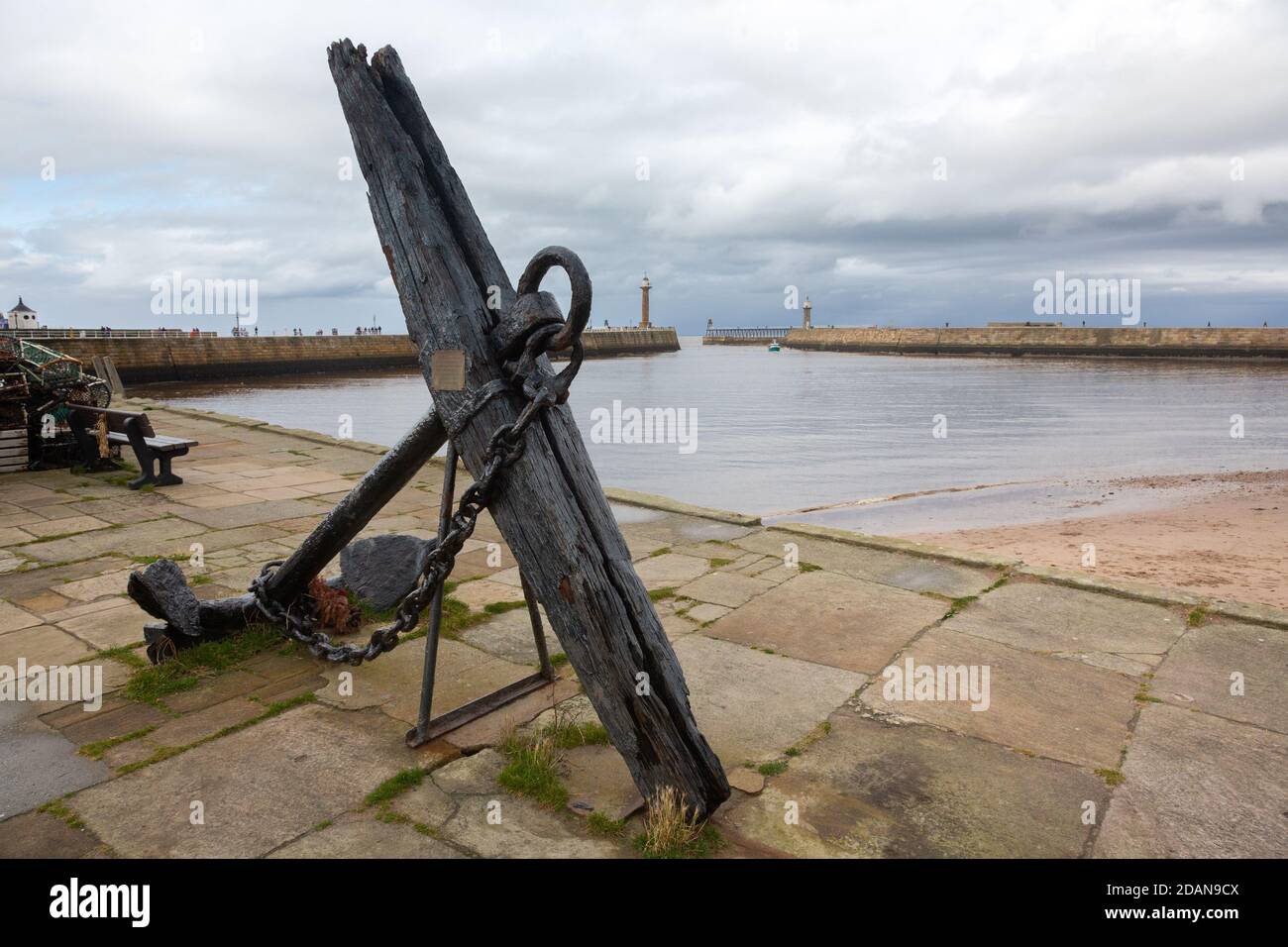The old anchor, Whitby, North Yorkshire, UK Stock Photo - Alamy