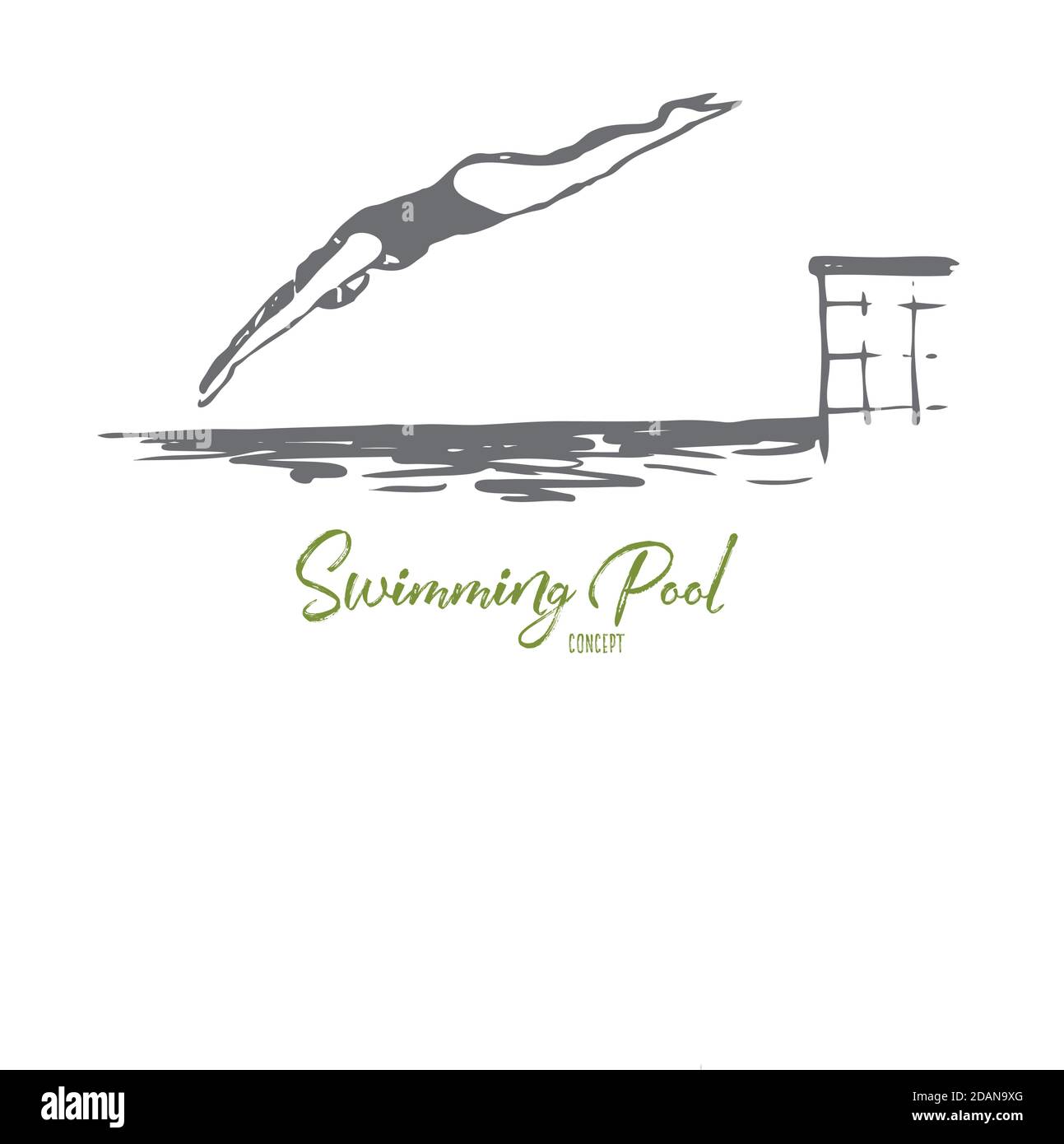 High diving woman Cut Out Stock Images & Pictures - Alamy