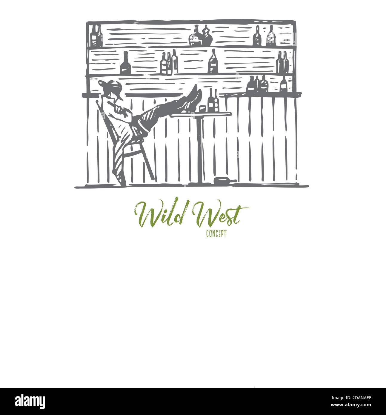 Old western town usa Stock Vector Images - Alamy