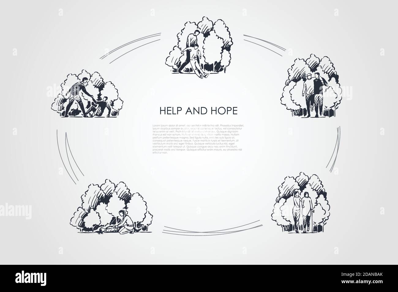 Help and hope - people helping other people in difficult situations ...