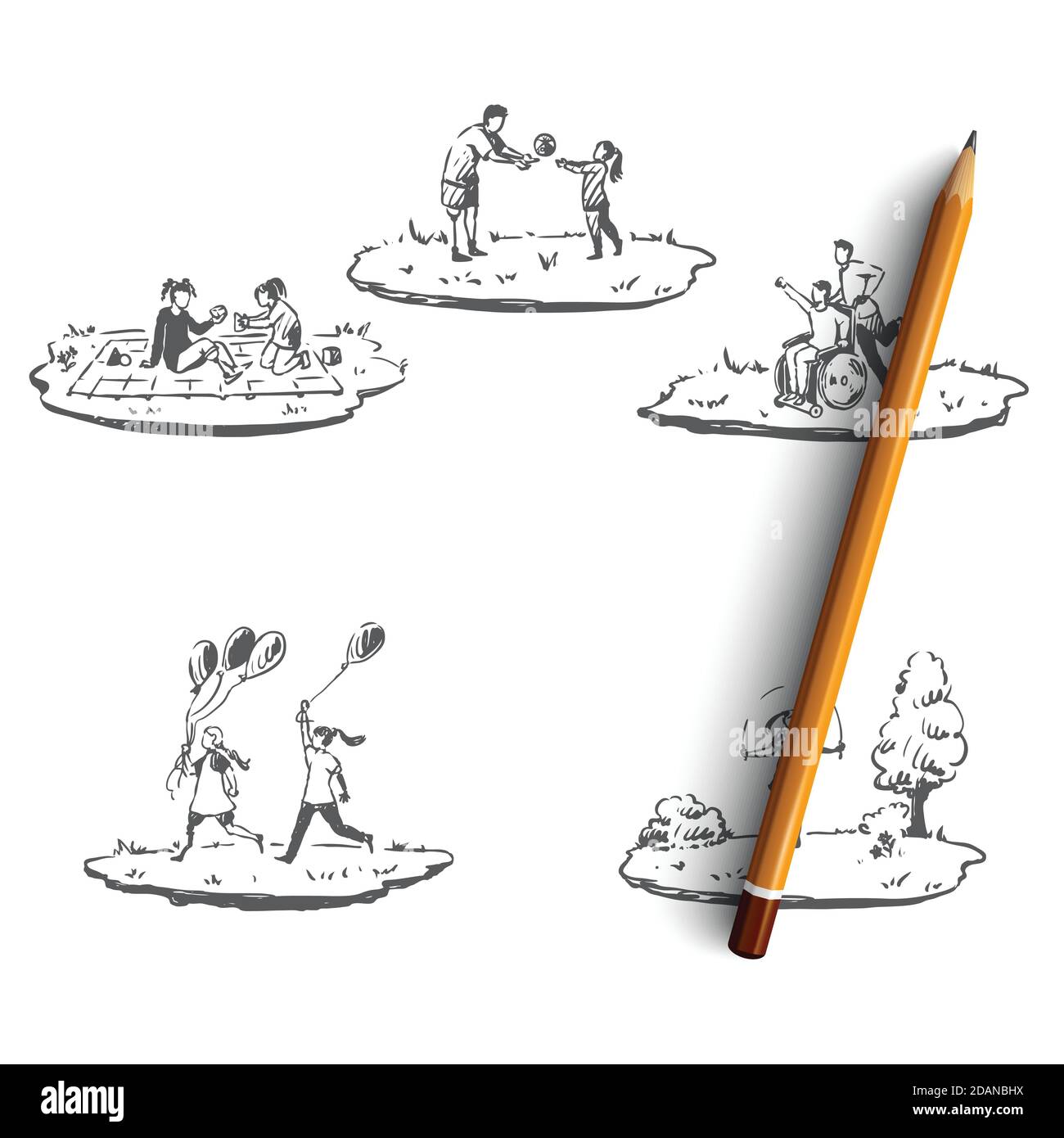 Disabled children - children without legs or arms playing with friends ...