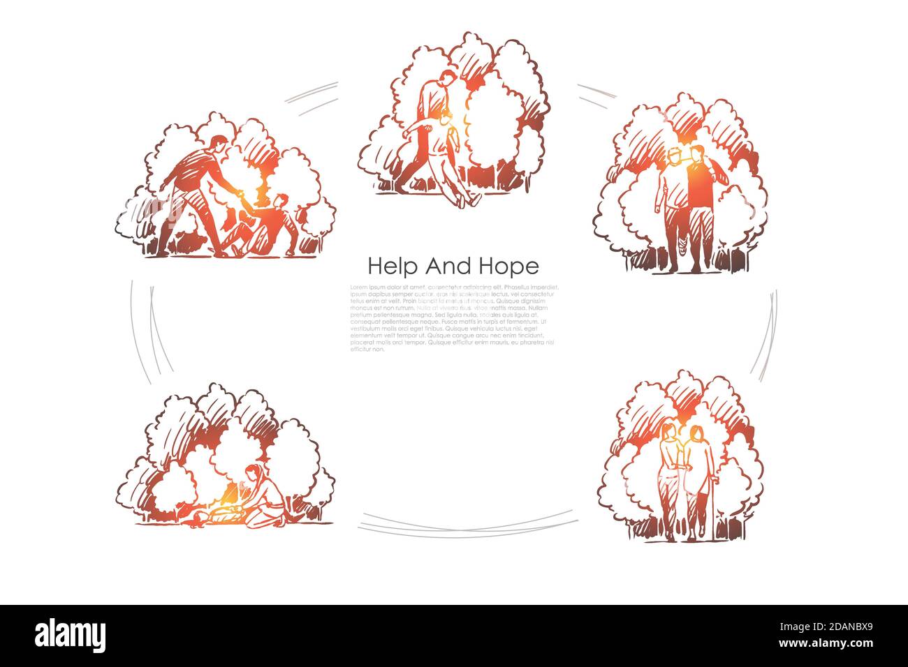 Help and hope - people helping other people in difficult situations ...