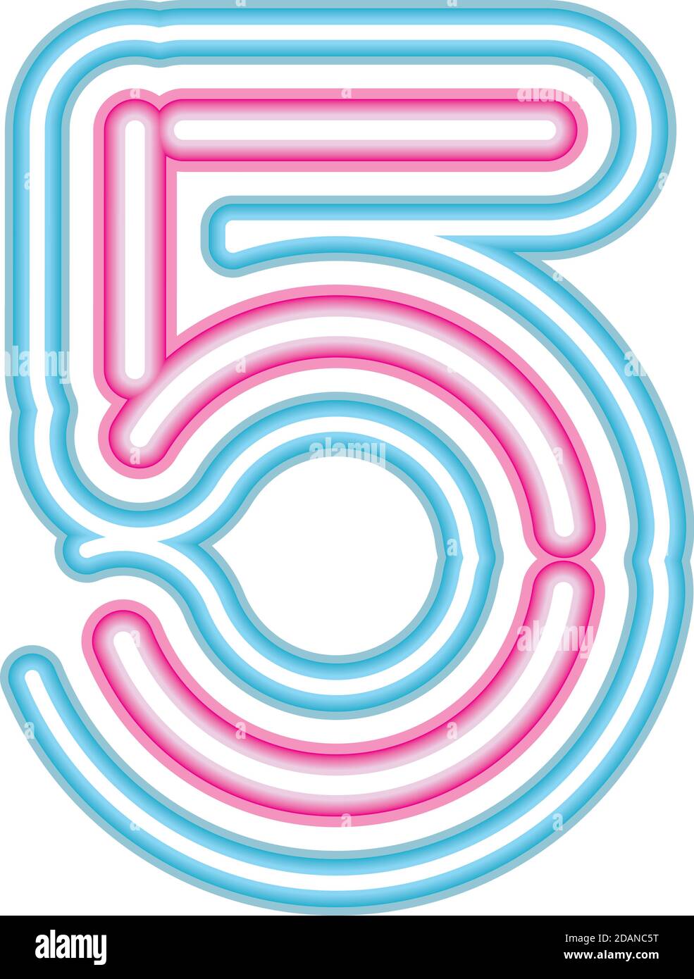 Number neon font pink Stock Vector Images - Alamy