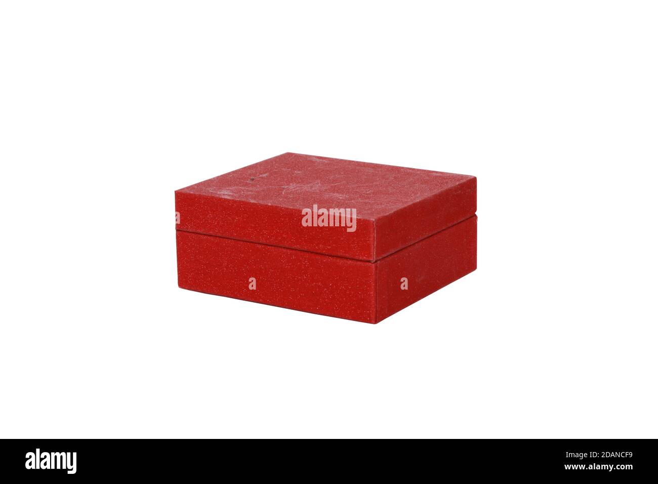 Red square box isolated on white background Stock Photo - Alamy