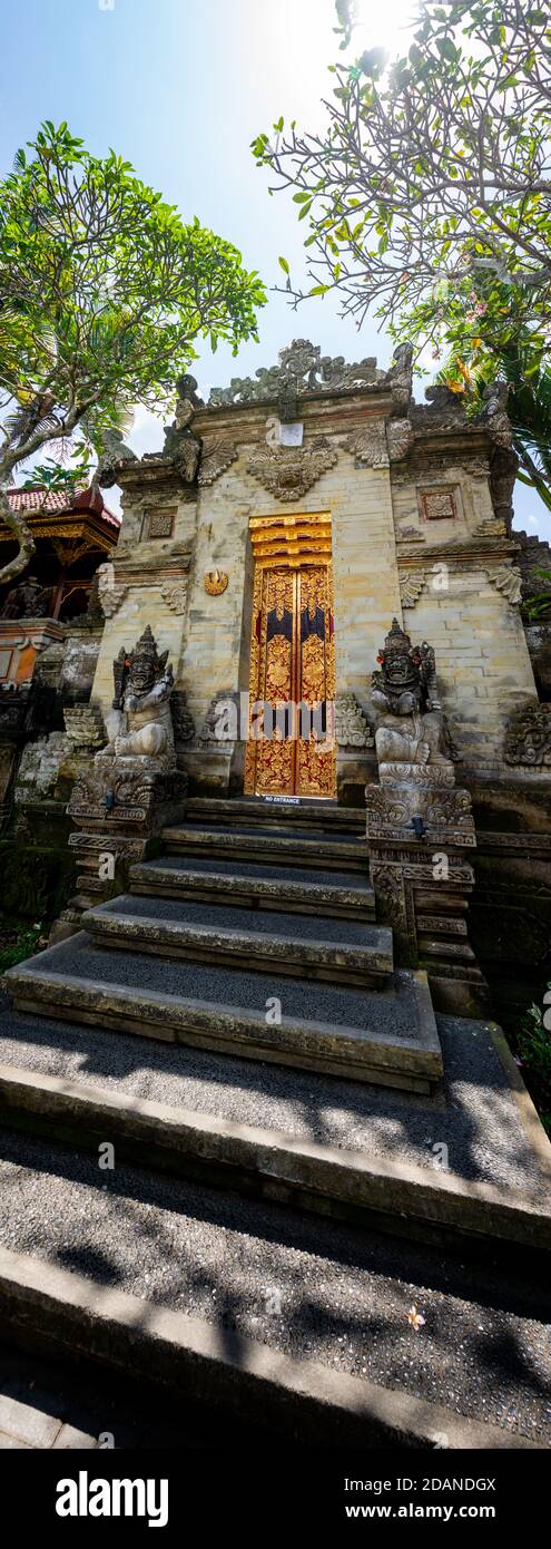 vertical panorama of a temple in bali Stock Photo - Alamy