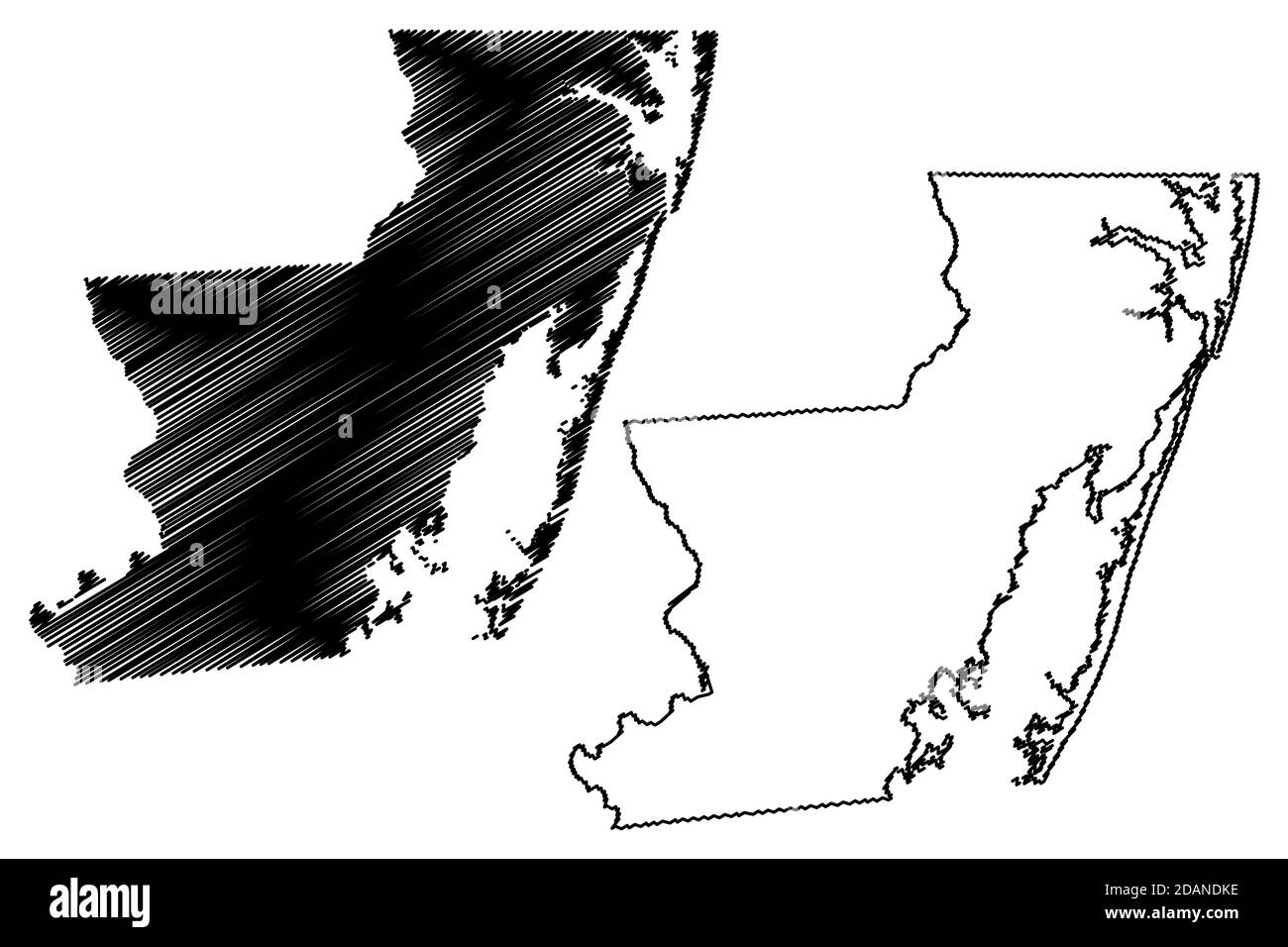 Worcester County, Maryland (U.S. county, United States of America, USA ...