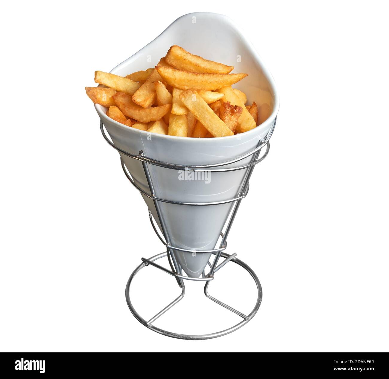Fresh Belgian or French Potatoes fries served in a porcelaine cone ...