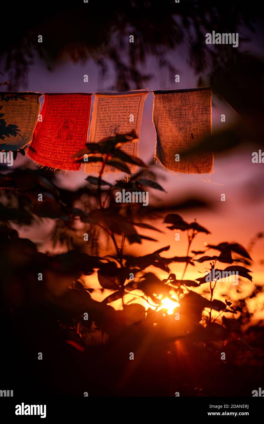 Hindu prayer flags hi-res stock photography and images - Alamy
