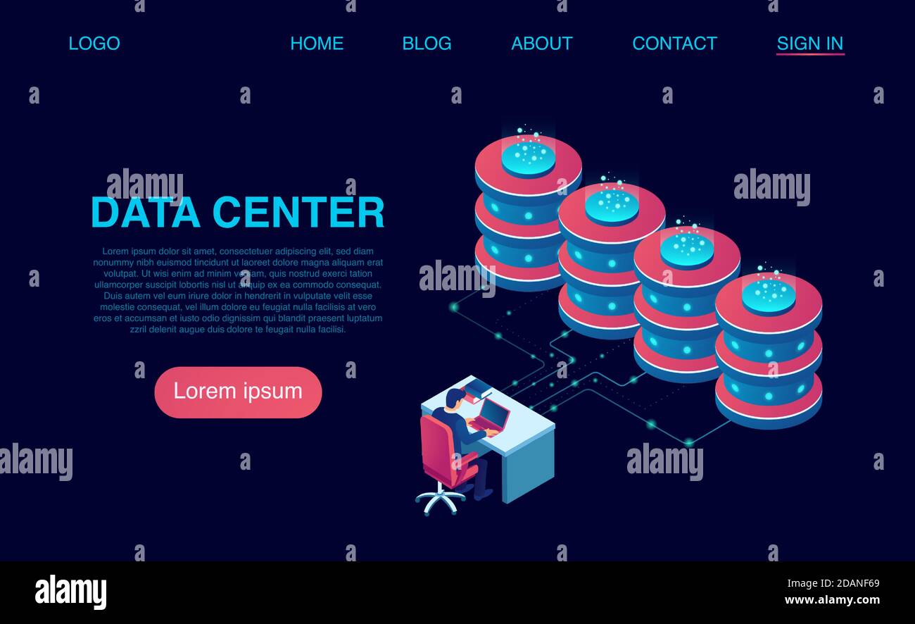 Data center infrastructure in Stock Vector Images - Alamy
