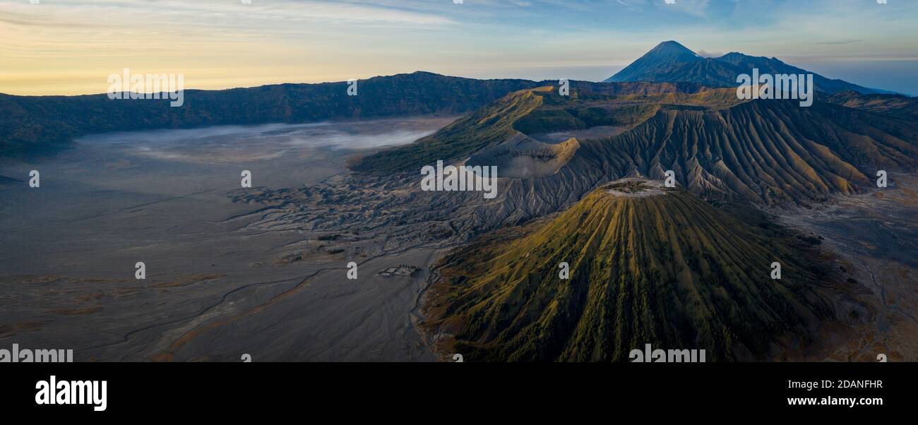 aerial view on mount bromo indonesia Stock Photo - Alamy