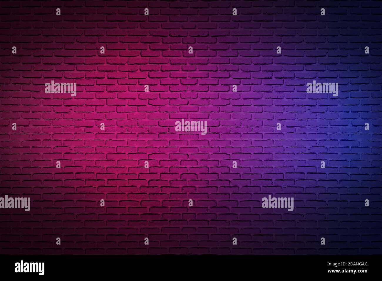 Lighting effect neon light on brick wall texture for background Stock ...