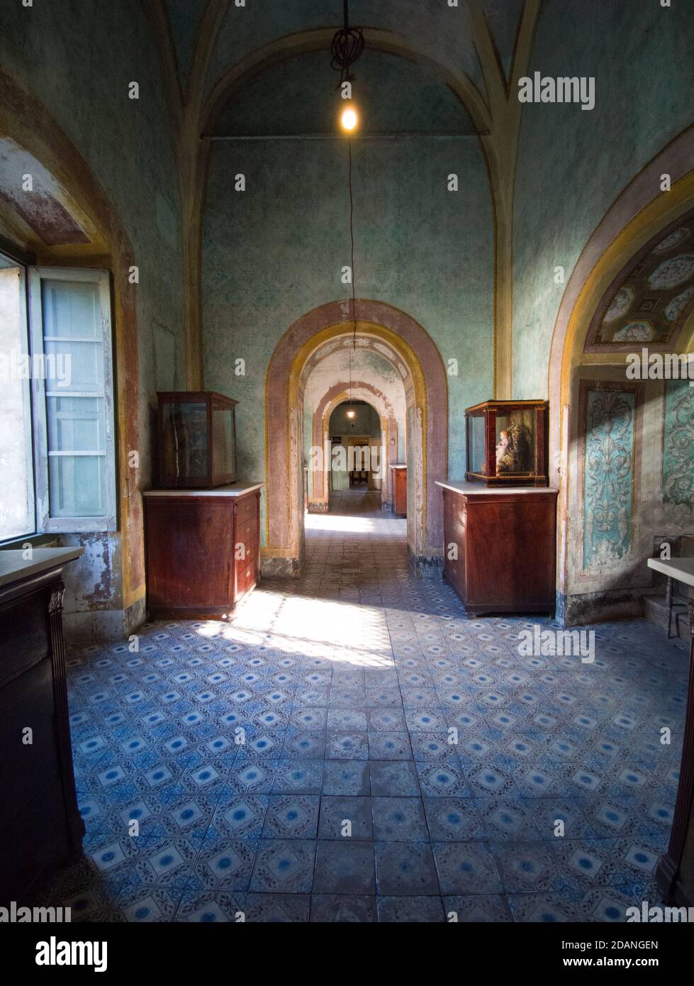Palermo, Italy, july 2020. Vintage looking interior of the Monastery of ...