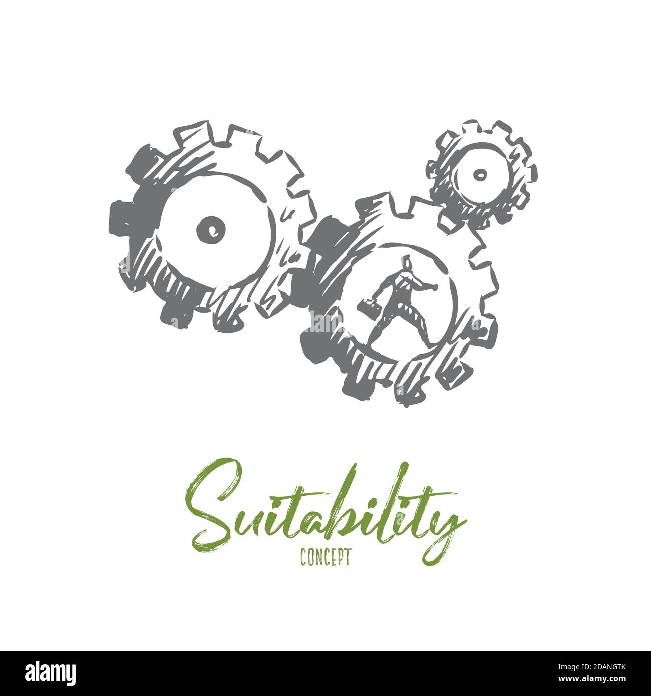 Suitability, work, employment, interview, profession concept. Hand ...