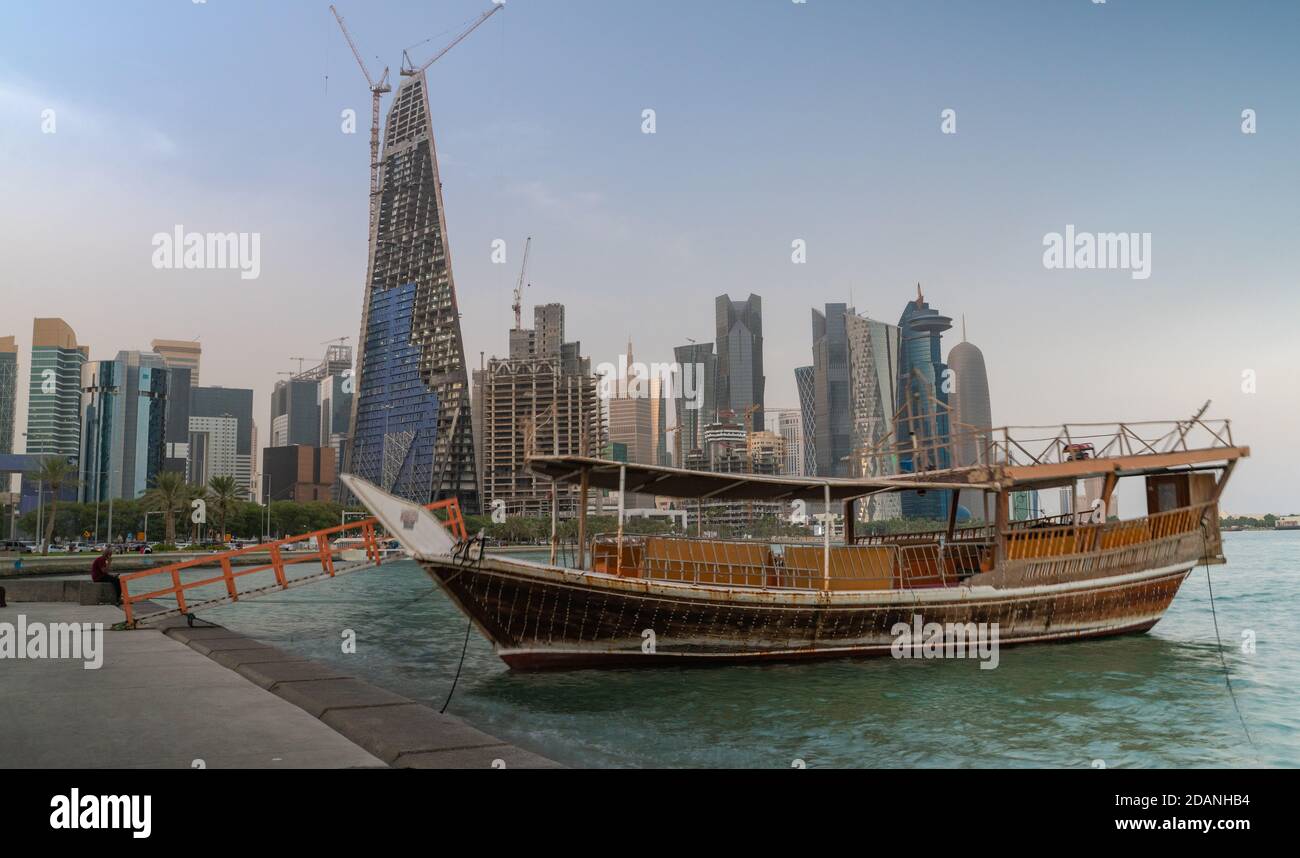 Background image of Doha city. Landscape Stock Photo - Alamy