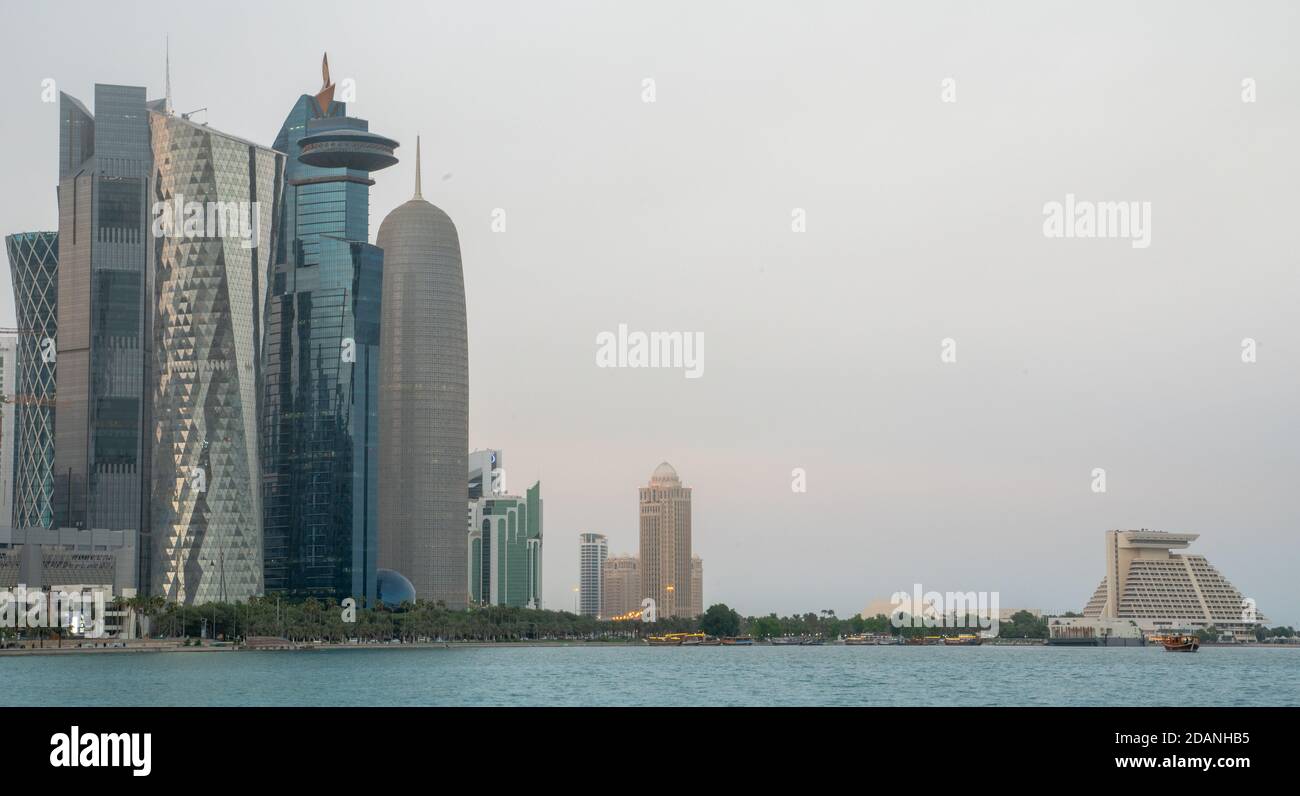 Background image of Doha city. Landscape Stock Photo - Alamy