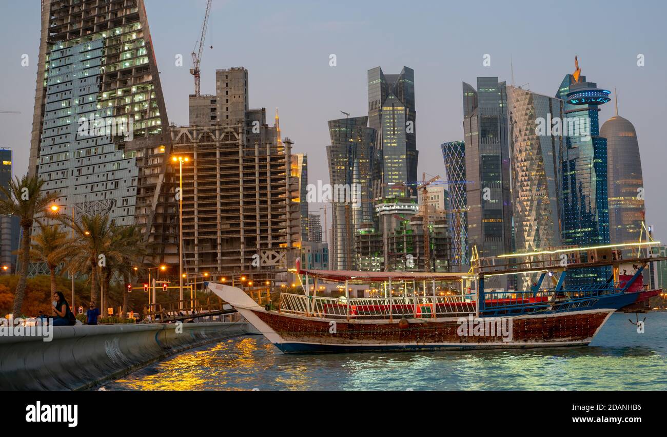 Background image of Doha city. Landscape Stock Photo - Alamy